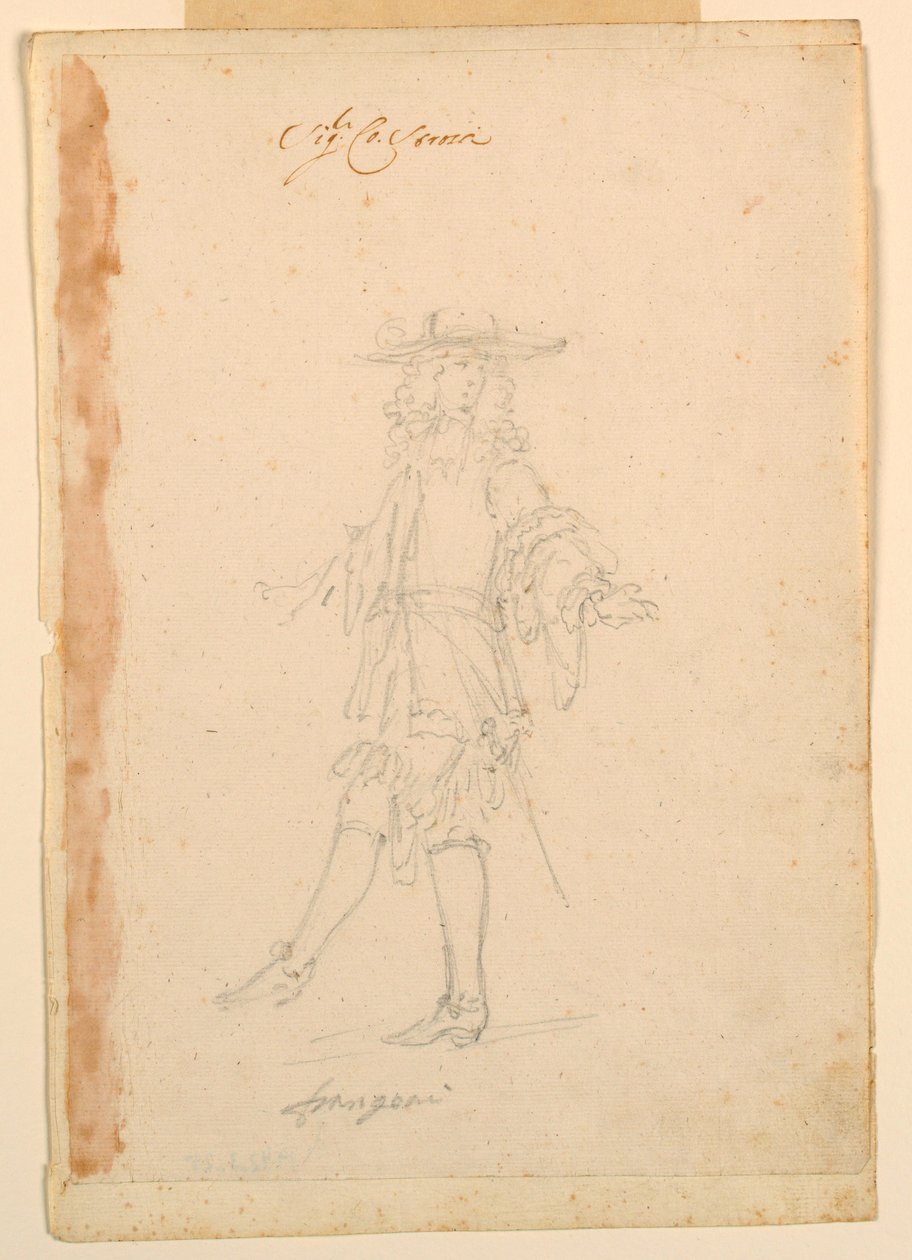 Costume Design: A Frenchman for a Ballet, ca. 1790
