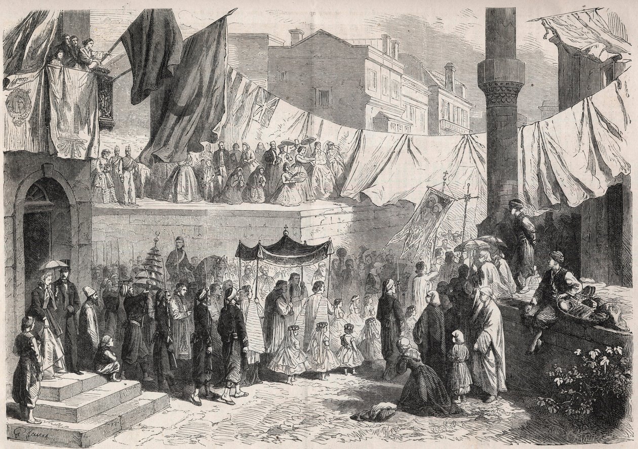 Catholic Procession in the streets of Constantinople on the occasion of ...