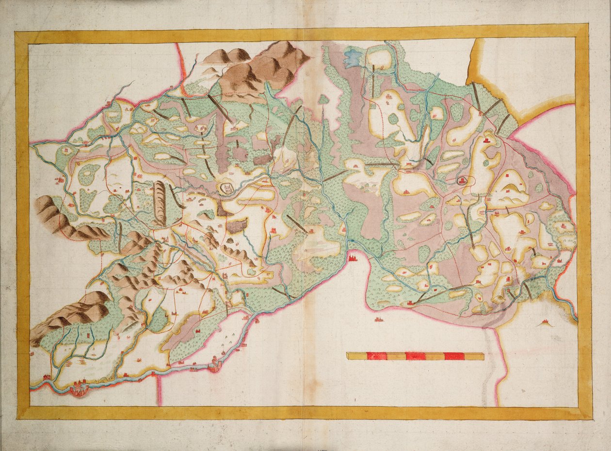 Chart of Leix and Offaly, Ireland, c.1590 by Unknown artist