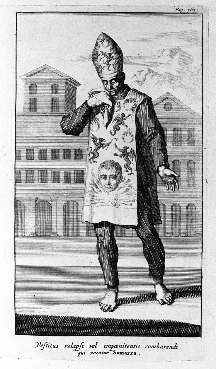Inquisition. The Garment of Samarra Which the Penitents Wore. Engraving ...