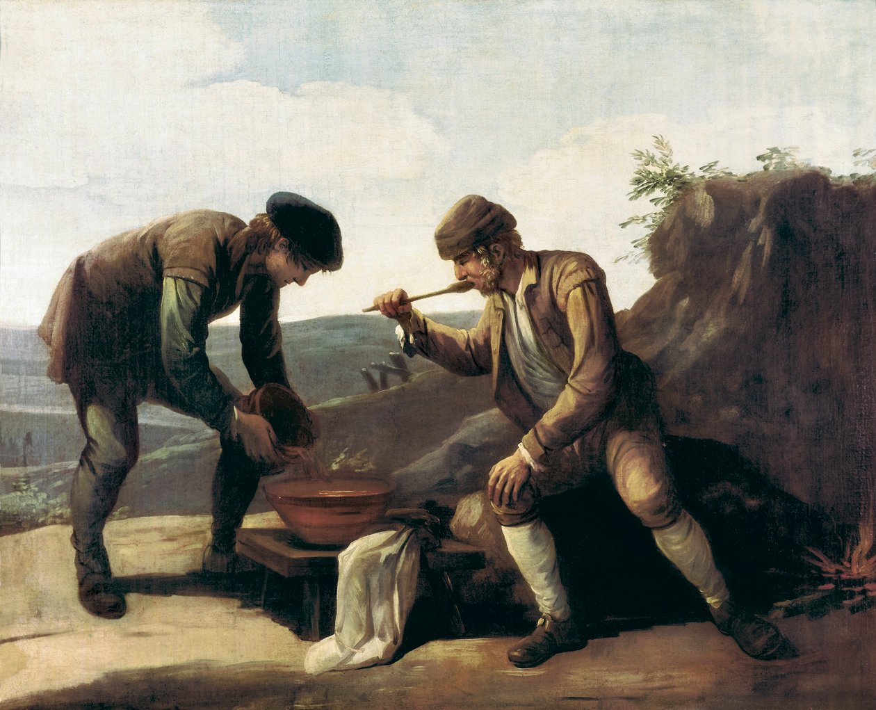 La Sopa Boba or the breakfast, Anonymous painting of the 18th century