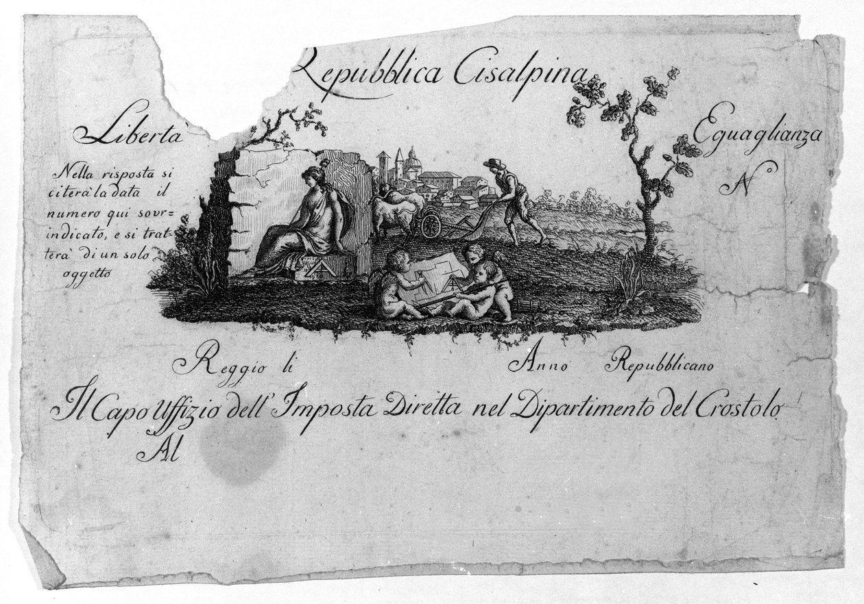 Map of the Cisalpine Republic, created by Napoleon Bonaparte on 27/06 ...