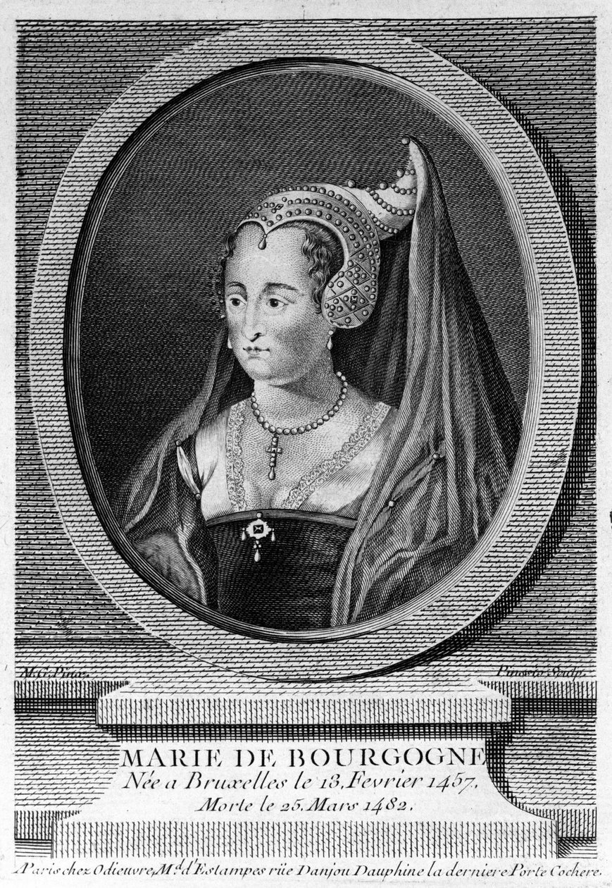 Marie of Burgundy, daughter of Charles the Bold and wife of Maximilian ...