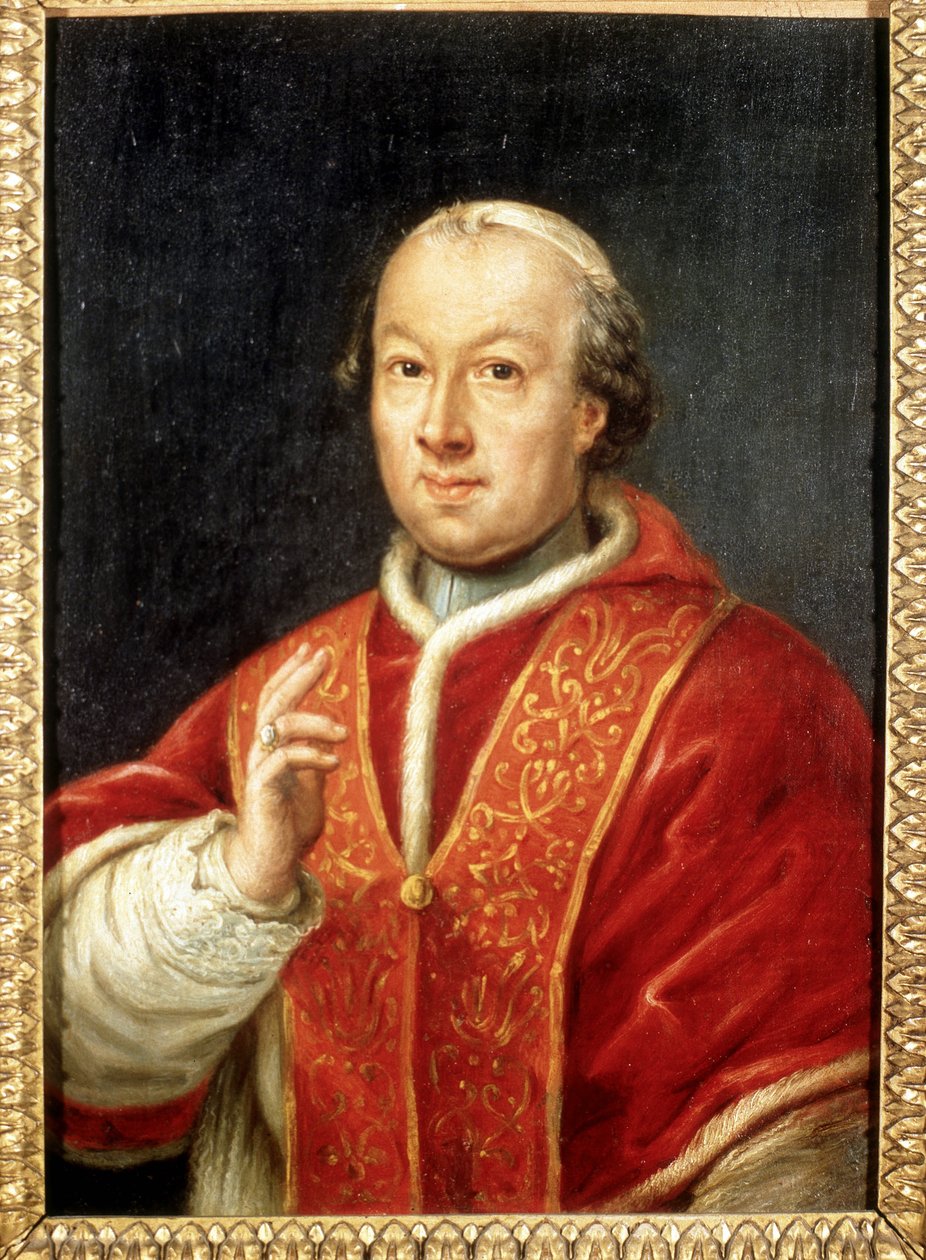 Portrait of Pope Pius VI (1717-1799). Anonymous painting. Rome, Museum ...