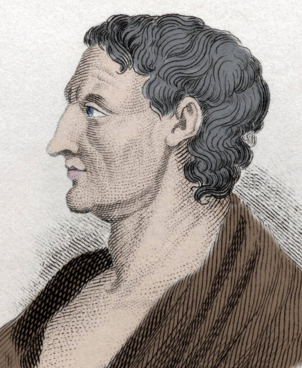 Portrait of Aristotle known as the Stagirite, in Greek Aristoteles ...