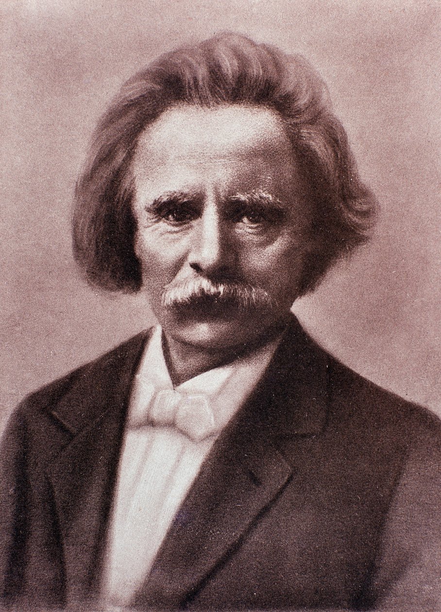 Portrait of Edvard Grieg by Unknown artist: Fine art print