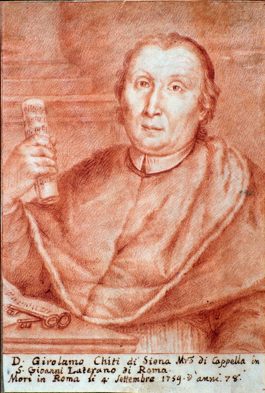 Portrait of Girolamo Chiti di Siena (1679-1759) Italian kapellmeister ...