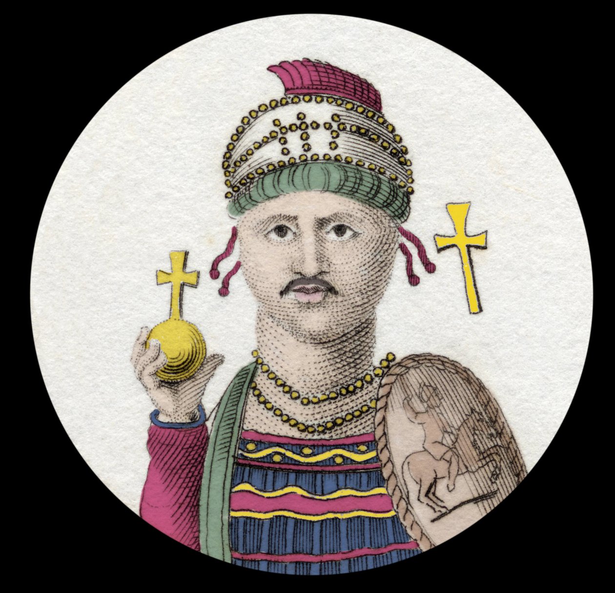 Portrait of Justinian I (The Great) (Flavius Petrus Sabbatius ...