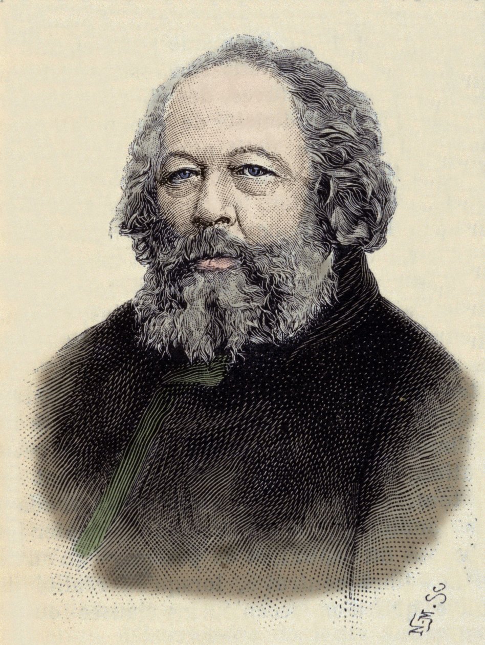 Portrait of Mikhail Aleksandrovich Bakunin, Russian Anarchist