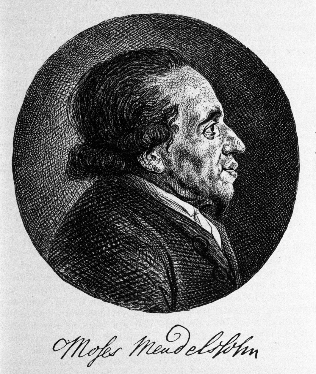 Portrait of Moses Mendelssohn, philosopher and true founder of modern ...