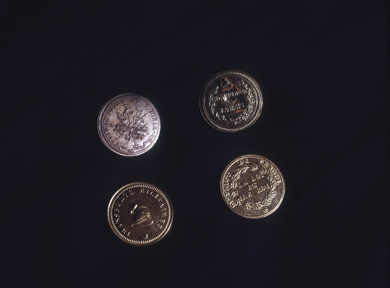 Revolutionary uniform buttons by Unknown artist