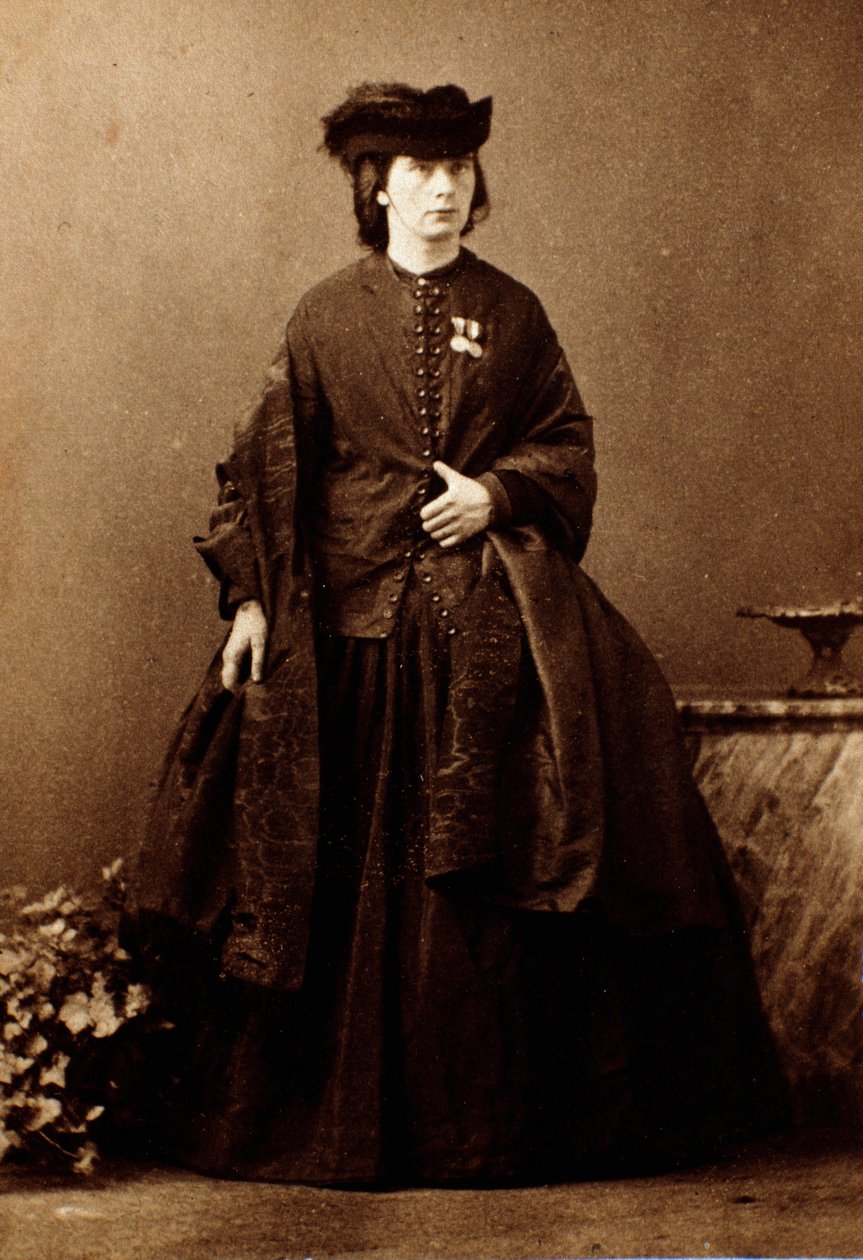 Portrait of Jessie White Mario, nurse during the campaigns of Giuseppe ...
