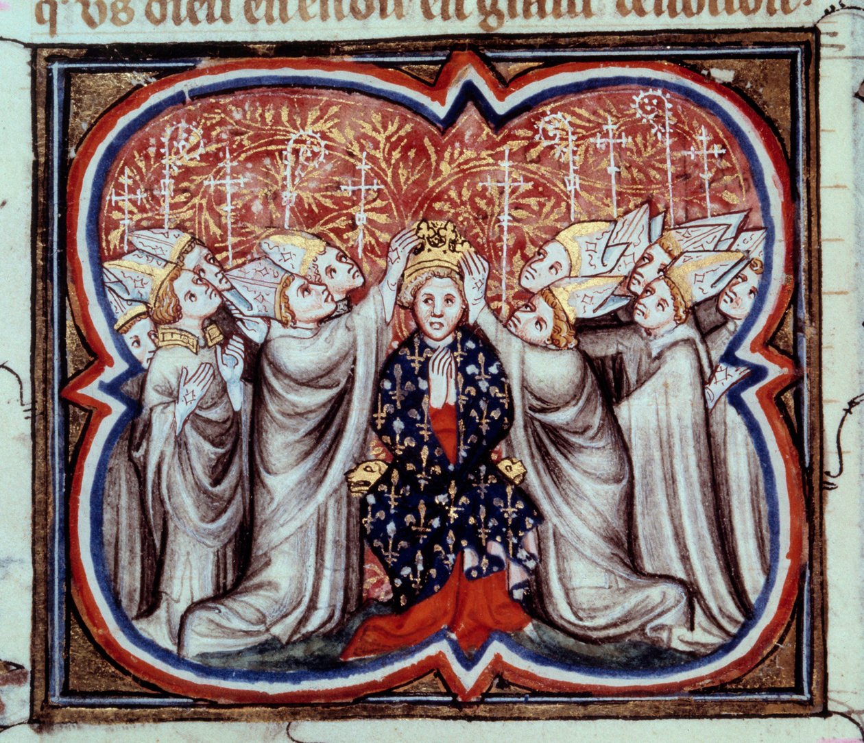 The coronation of King Philip Augustus in the cathedral of Reims on 1 ...