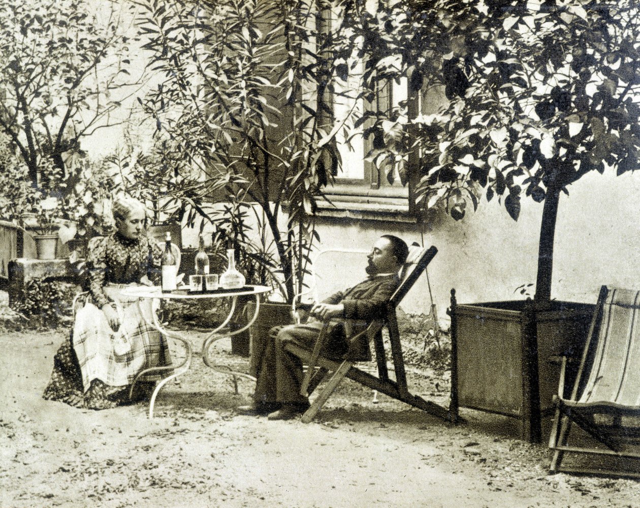 Toulouse Lautrec with His Mother, at the Château de Malromé