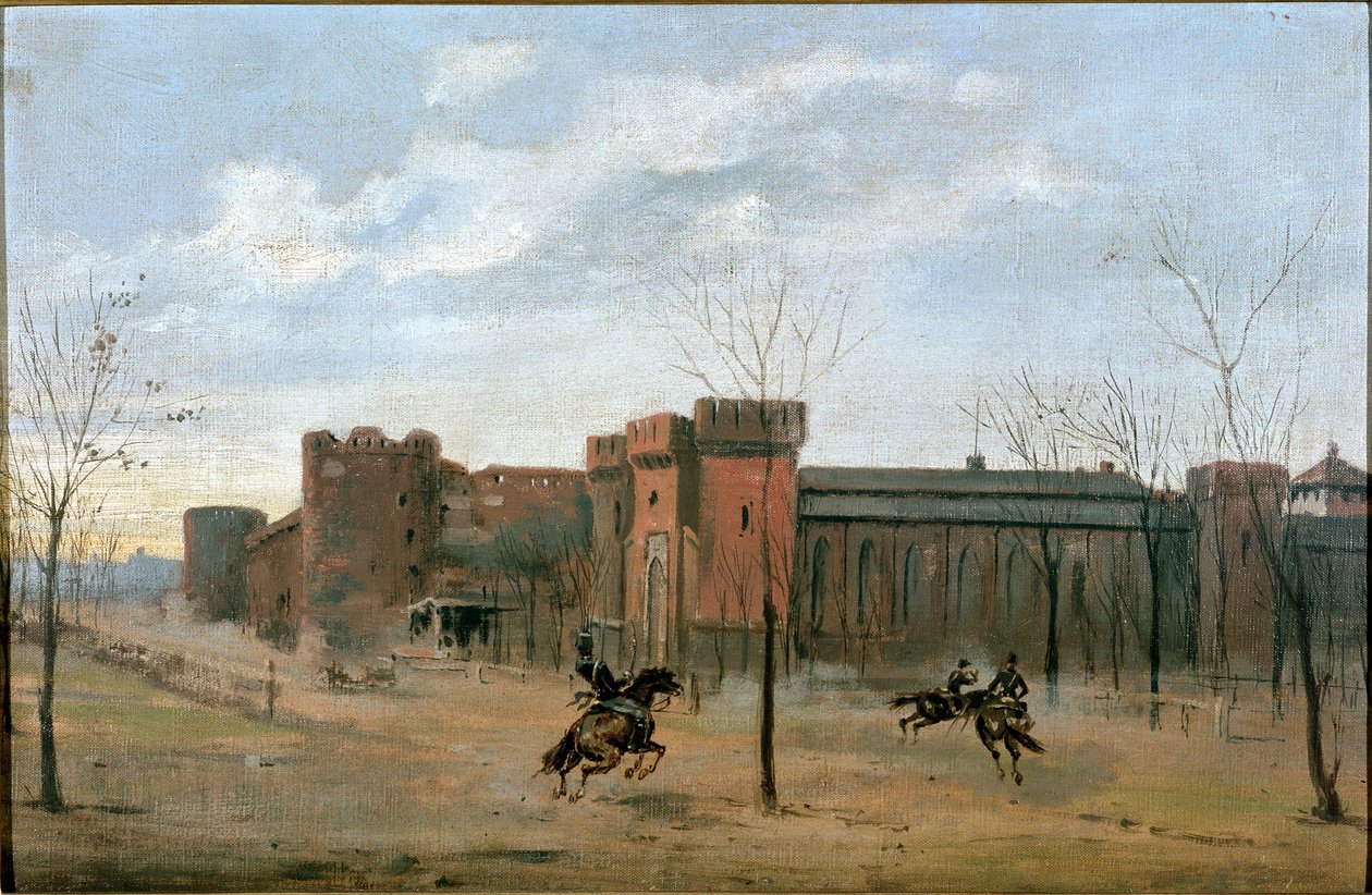 View Over Sforza Castle with Cavalry Training