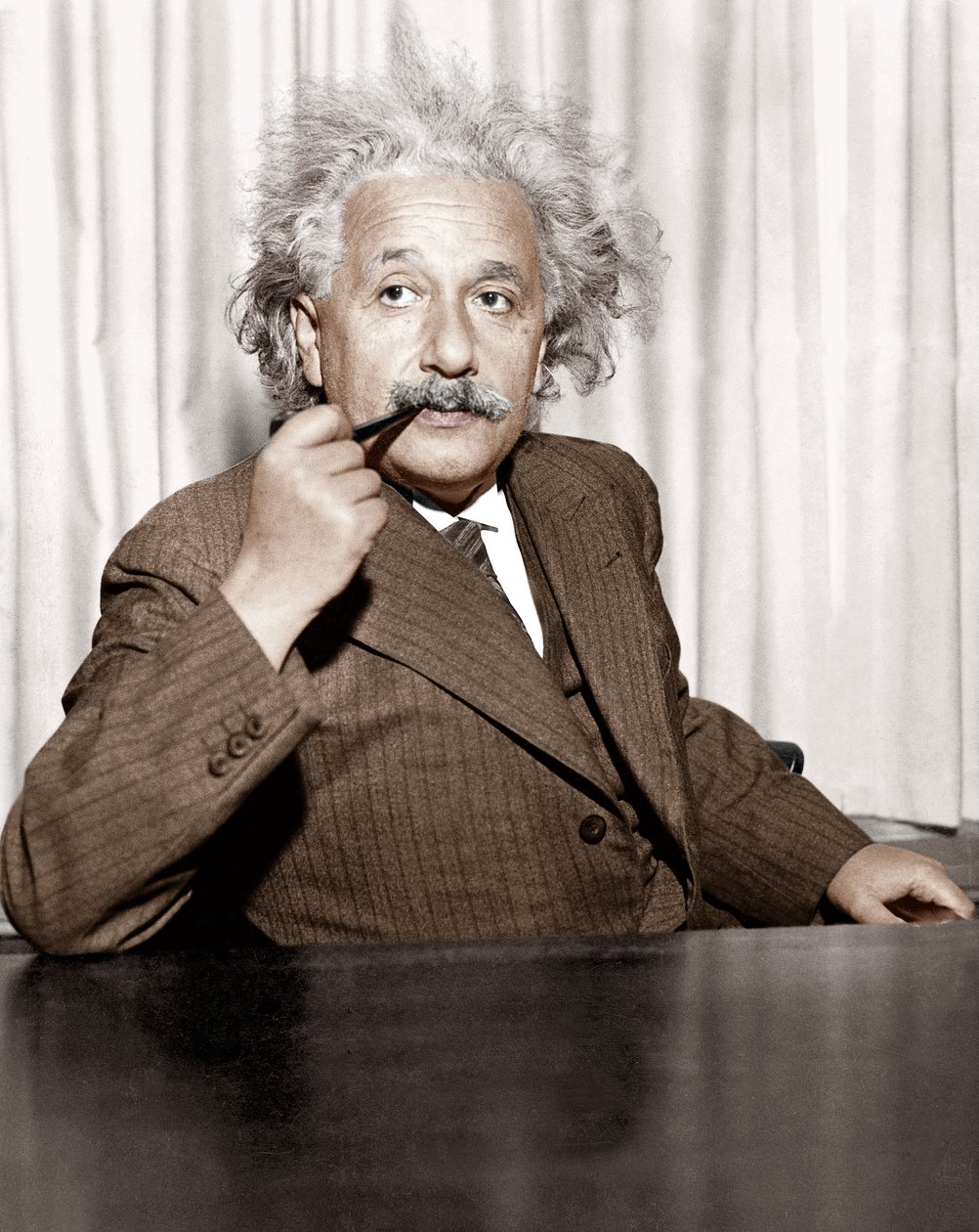 Albert Einstein in Princeton, USA by Unknown photographer