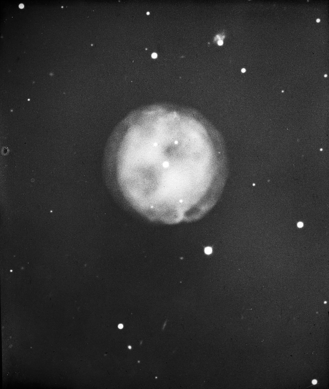 Astronomical Glass Plate Slide of Owl Nebula in Ursa Major (1910)