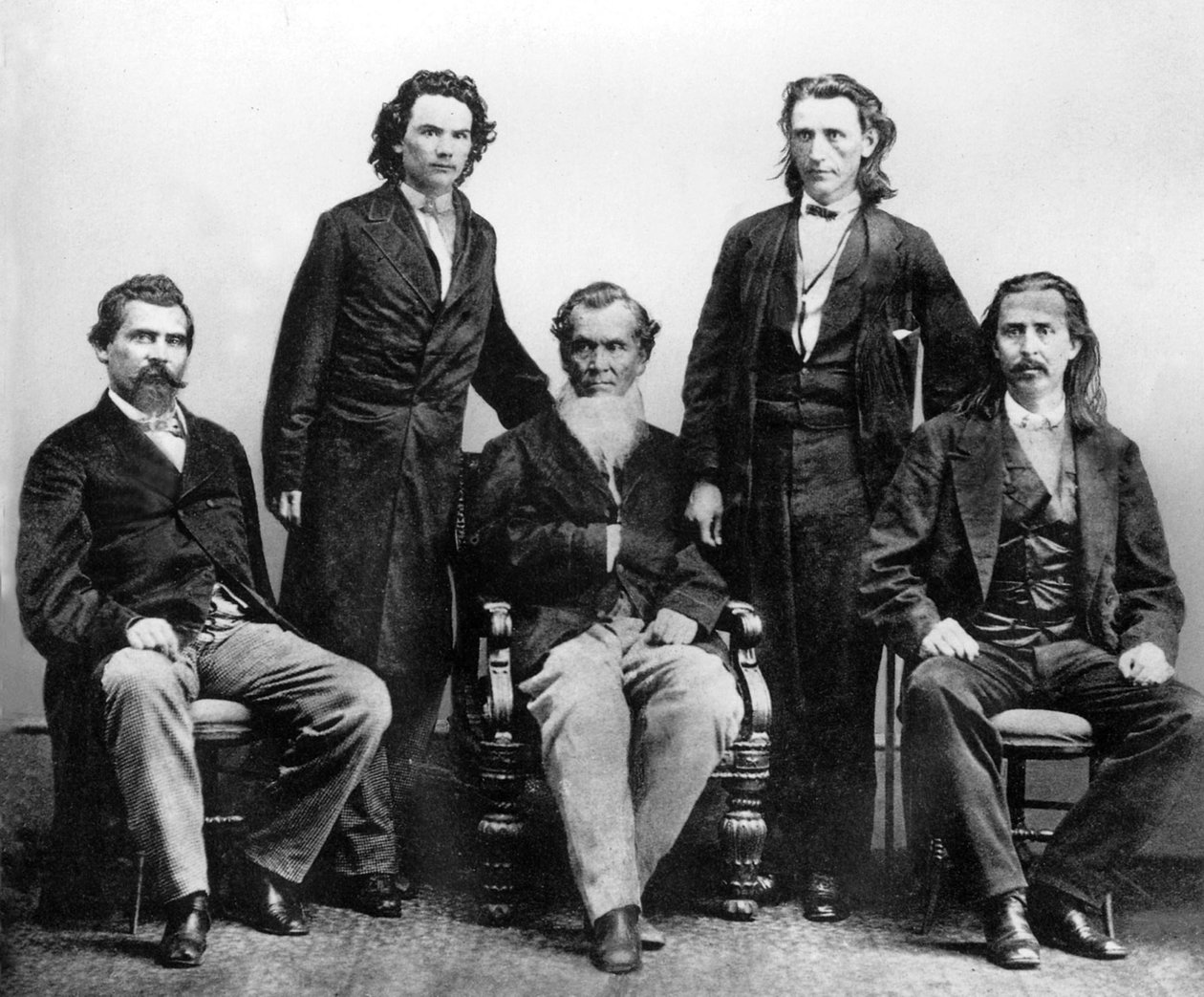 Cherokee Indians in Washington in 1866 to Negotiate Treaty with the ...