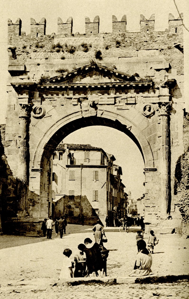 Historical Geography. 1900. Italy. Rimini's Triumphal Arch