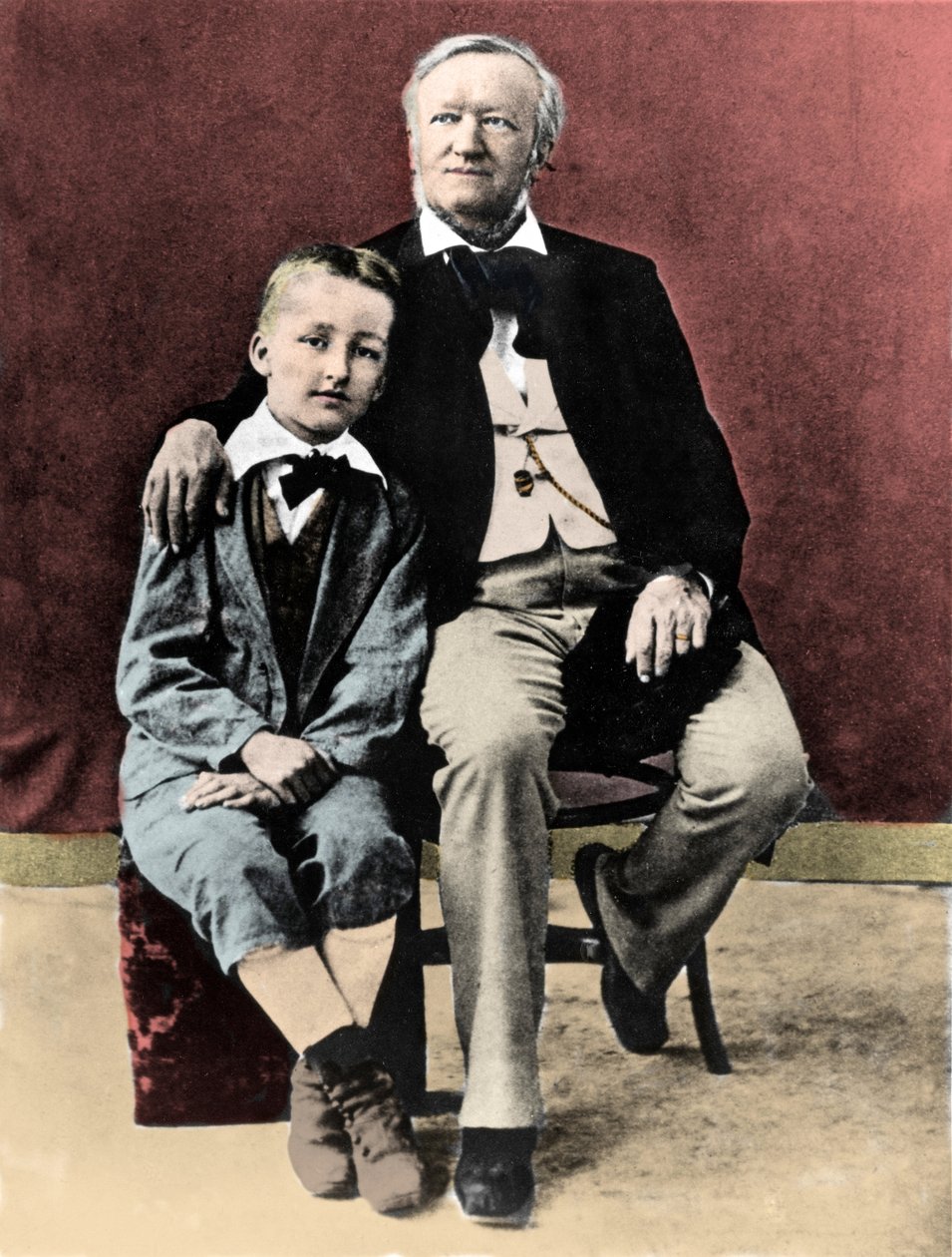 Richard Wagner with his son Siegfried Wagner circa 1880