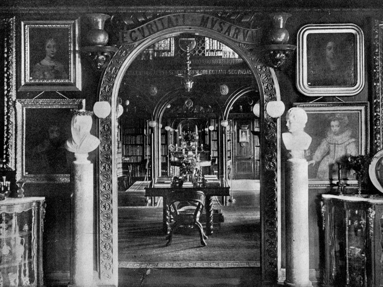 The library, Keir House, Bridge of Allan, Stirlingshire, Scotland