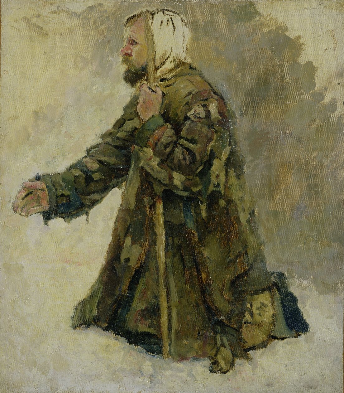 God's Fool on His Knees by Vasilij Ivanovic Surikov