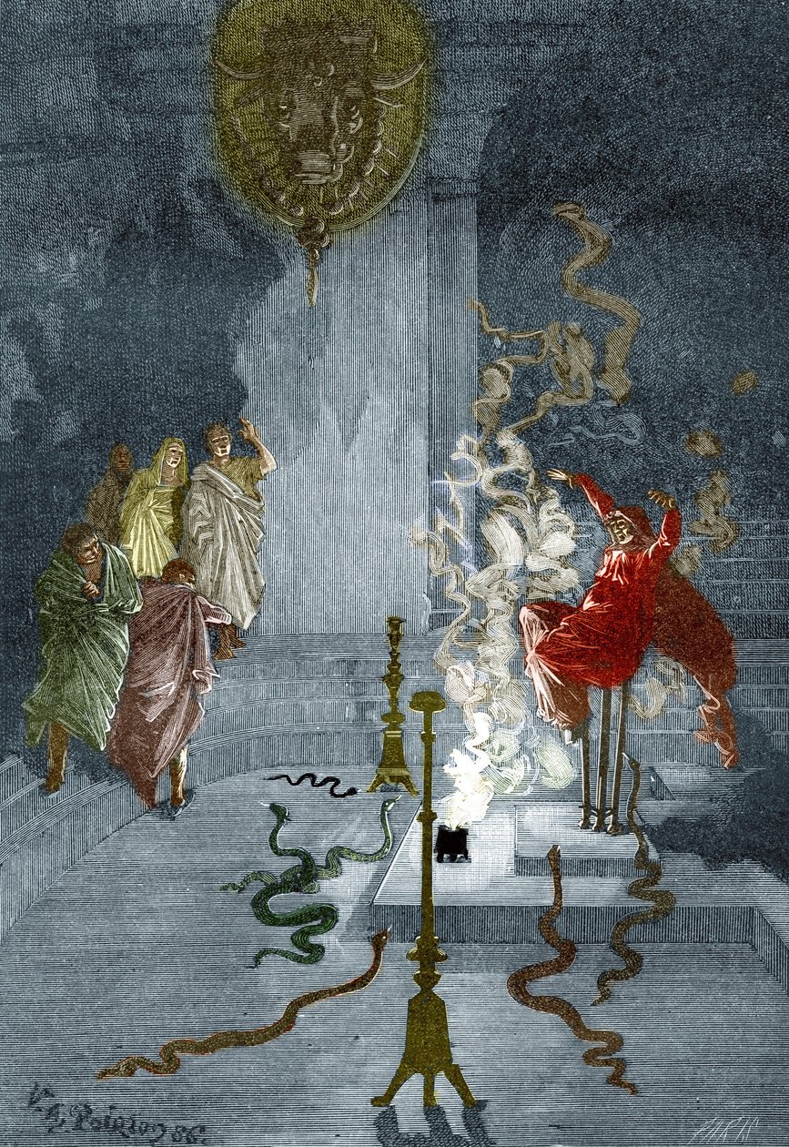 Representation of the Pythia, Priestess at the Temple of Apollo in ...