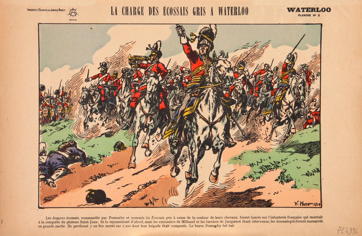 Charge of the Royal Scots Greys at the Battle of Waterloo, c.1920