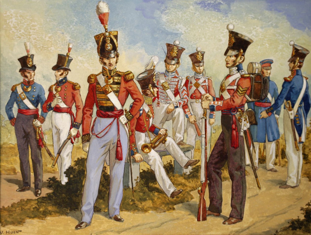 Royal Marines Uniforms 1815-1850, c.1924 by Victor Huen