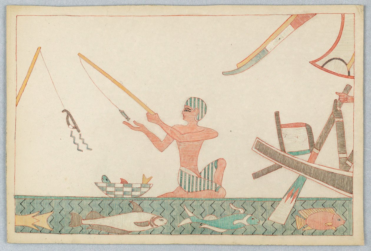 The Little Fish and the Fisher-Man (Illustration for Aesop's Fables)