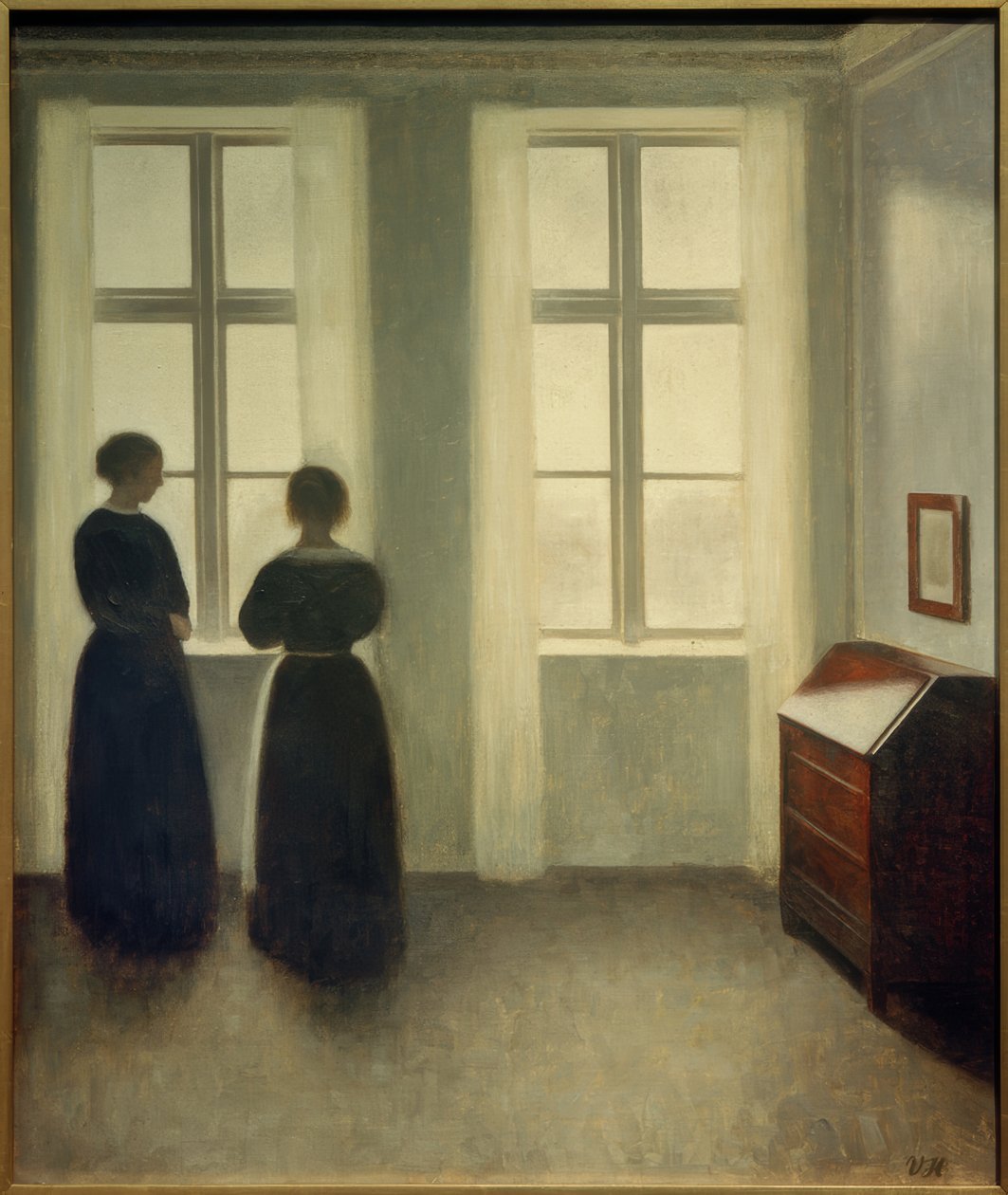 Two Women at the Window by Vilhelm Hammershoi