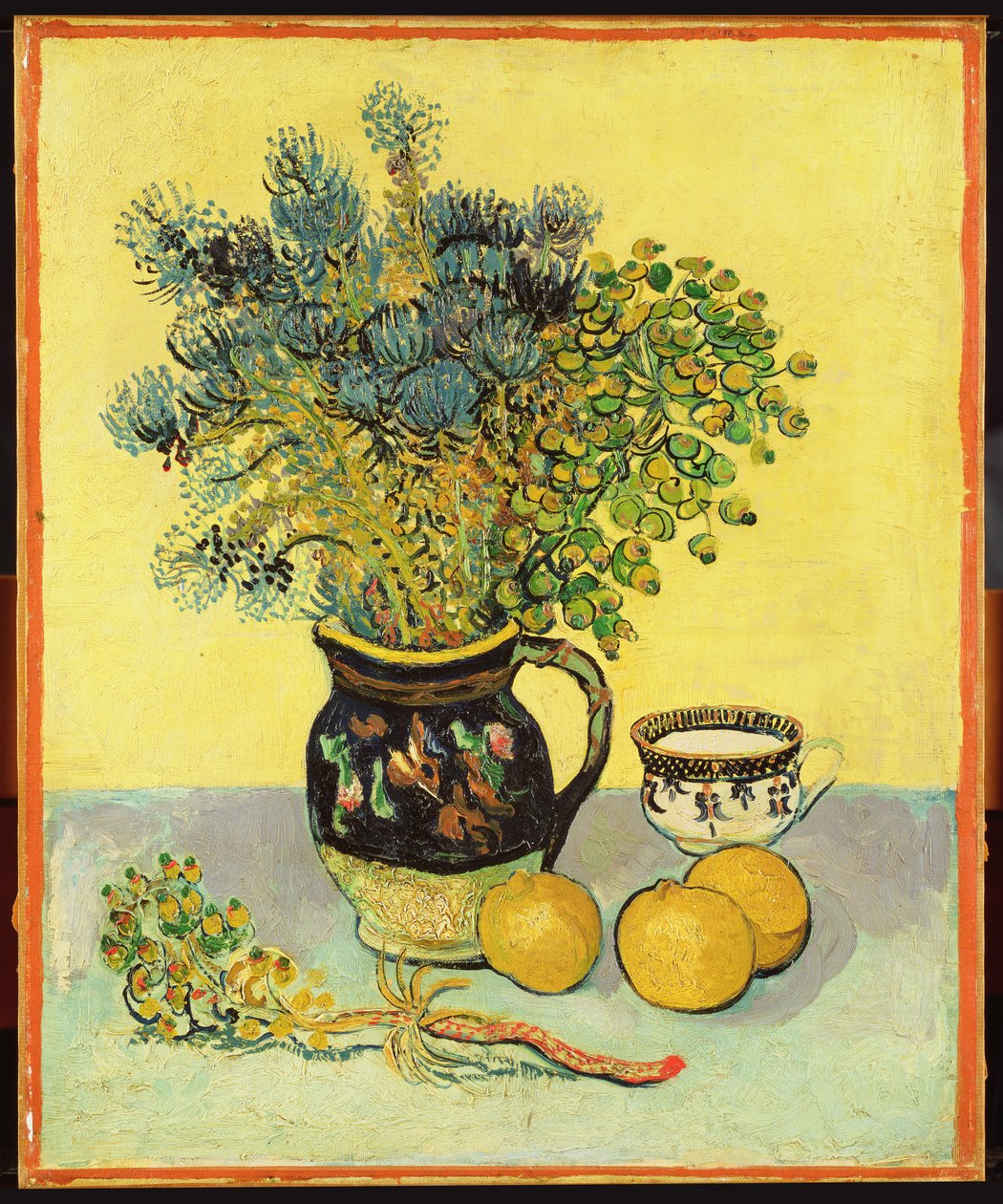 Flowerpiece and Fruit, 1888 by Vincent van Gogh