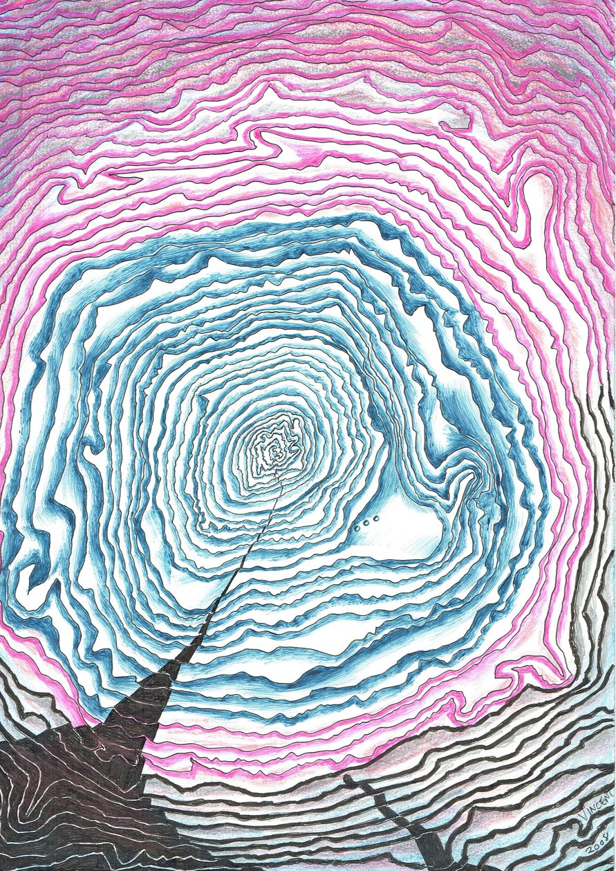 Depth of Spiral by Vincent Alexander Booth: Fine art print