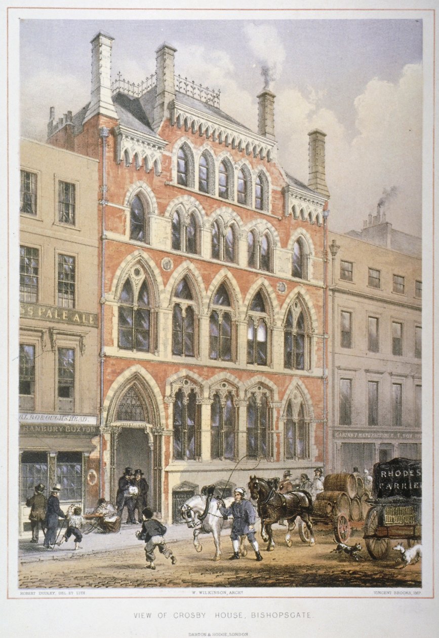 Crosby Hall at no 95 Bishopsgate, City of London, 1860