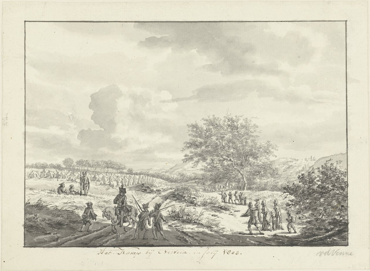 Military Camp in the Dunes Near Overveen in July 1803