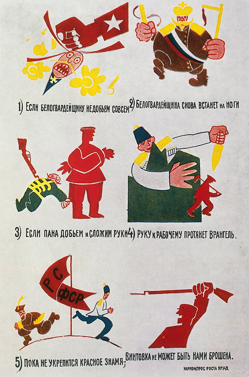 Propaganda Posters Against General Peter Wrangel
