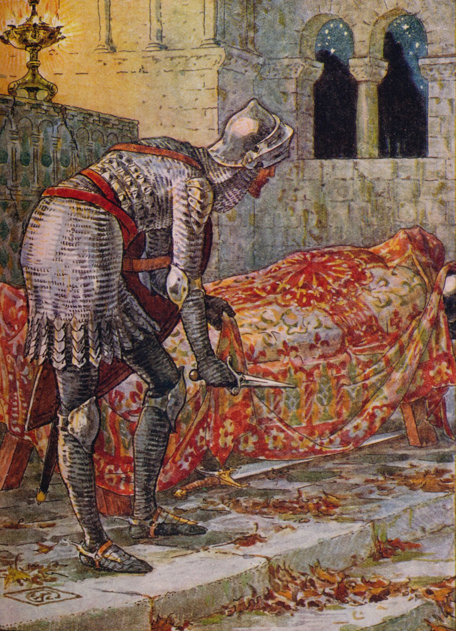 Sir Lancelot in the Chapel Perilous by Walter Crane