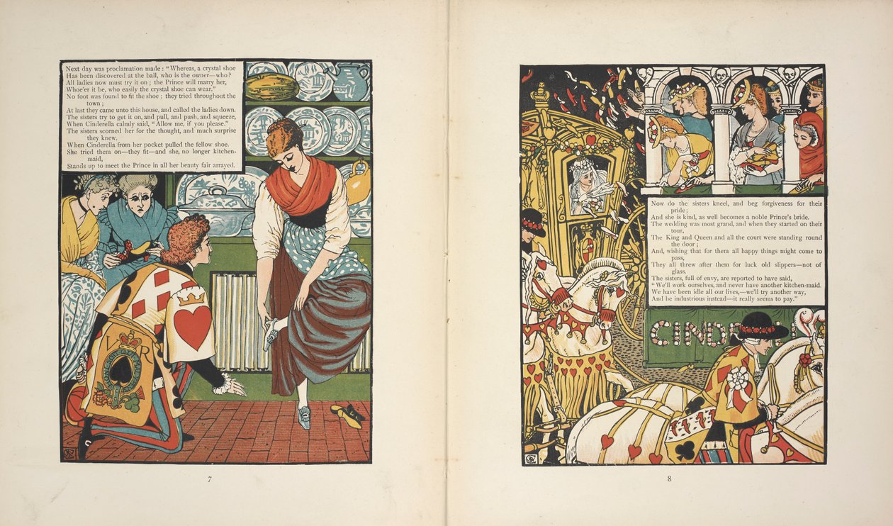 The Prince and Cinderella by Walter Crane: Fine art print