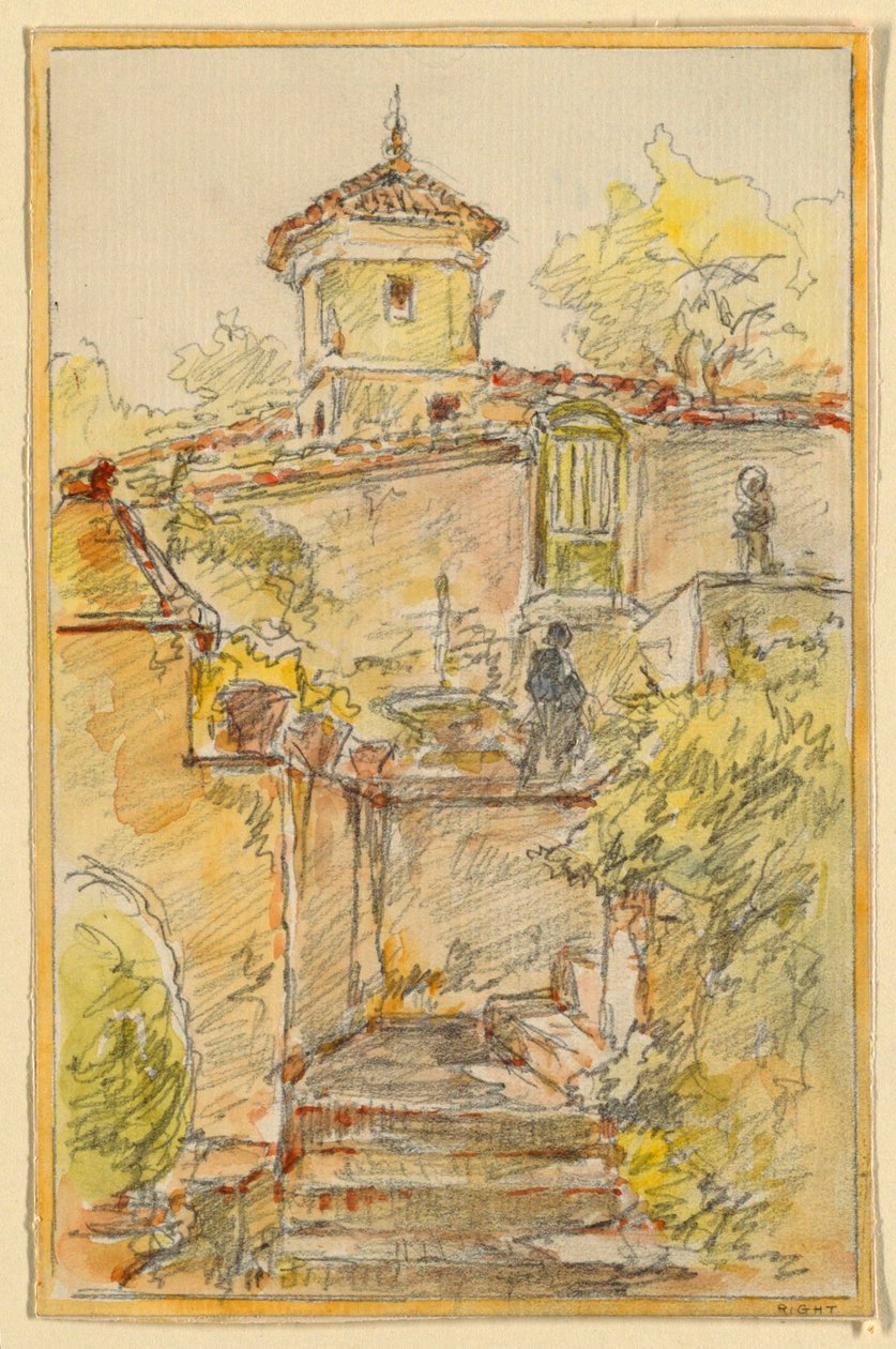 A Stairway by Walter Shirlaw: Premium art reproduction