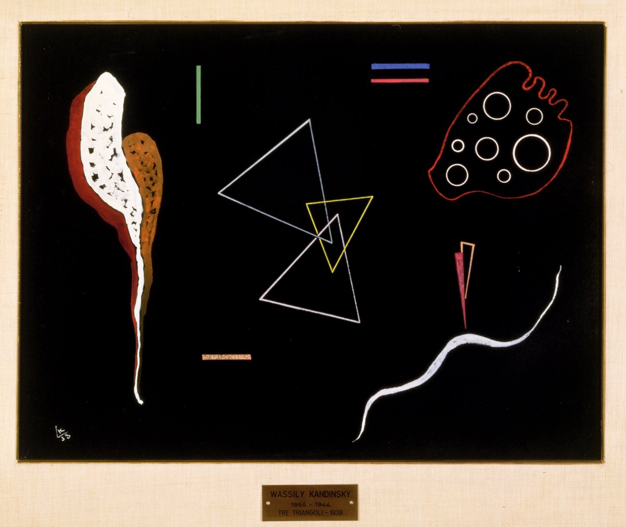 Three Triangles, 1938 by Wassily Kandinsky: Fine art print