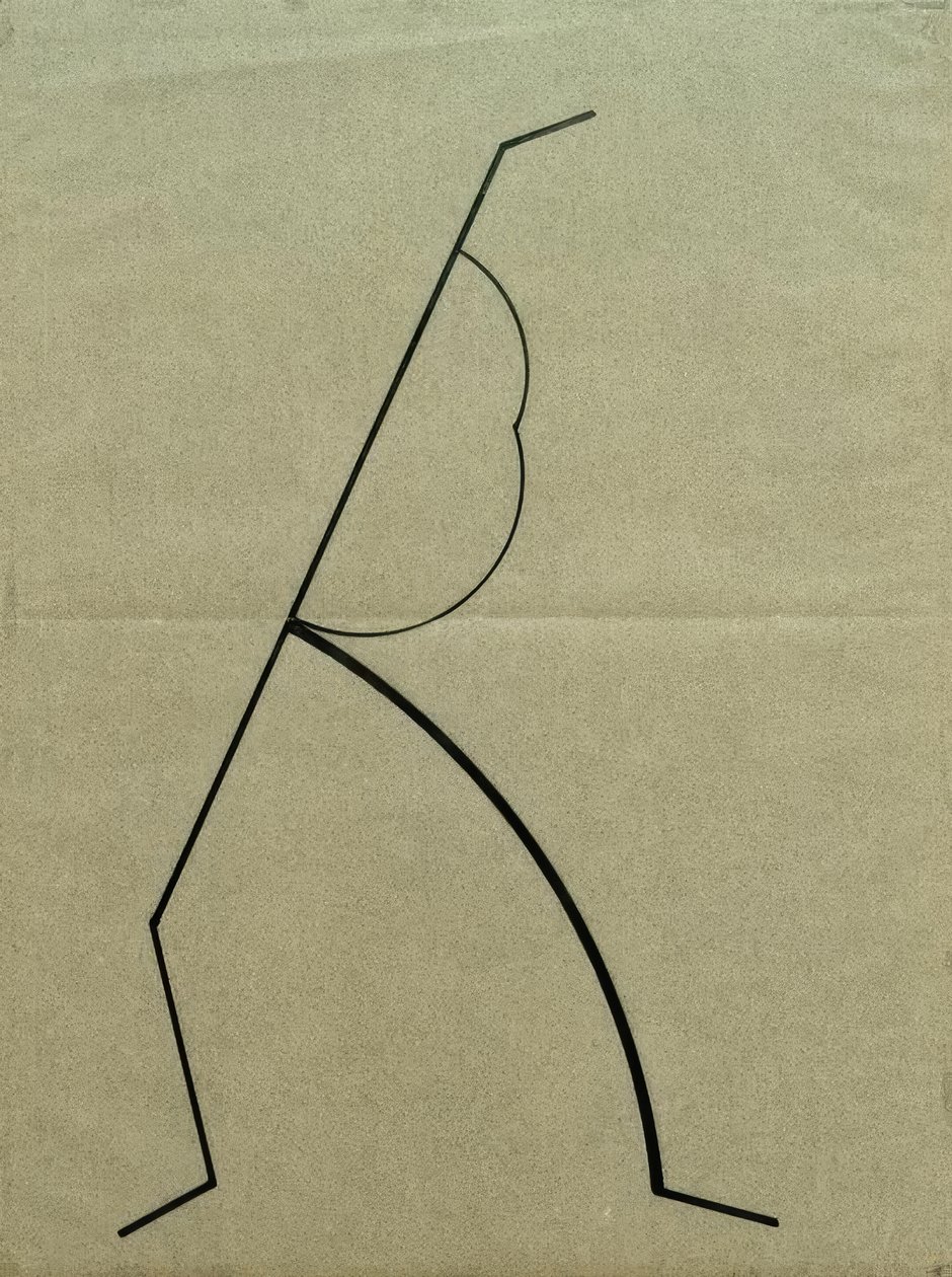 Analytical Drawing After Photos of the Dancing Palucca, Upward Straight ...