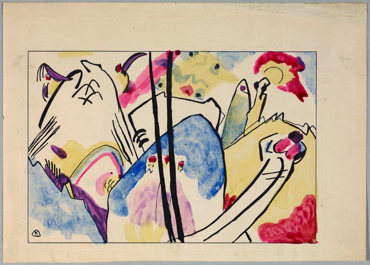Design for 'Composition IV' by Wassily Kandinsky