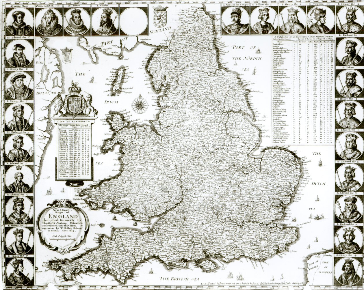 Map of England and Wales by Wenceslaus Hollar