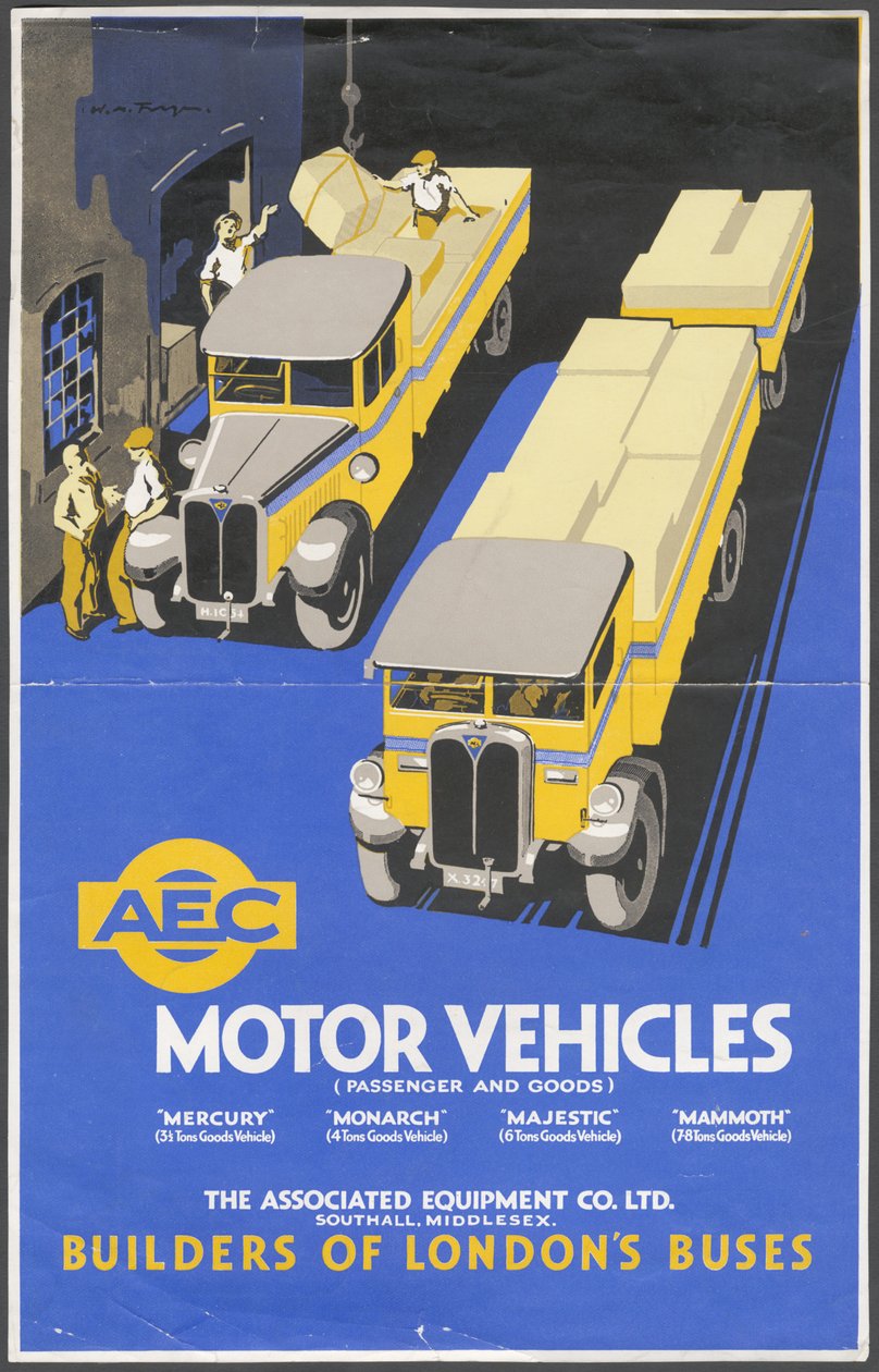 AEC Motoring engineering by Wilfred Fryer: Fine art print
