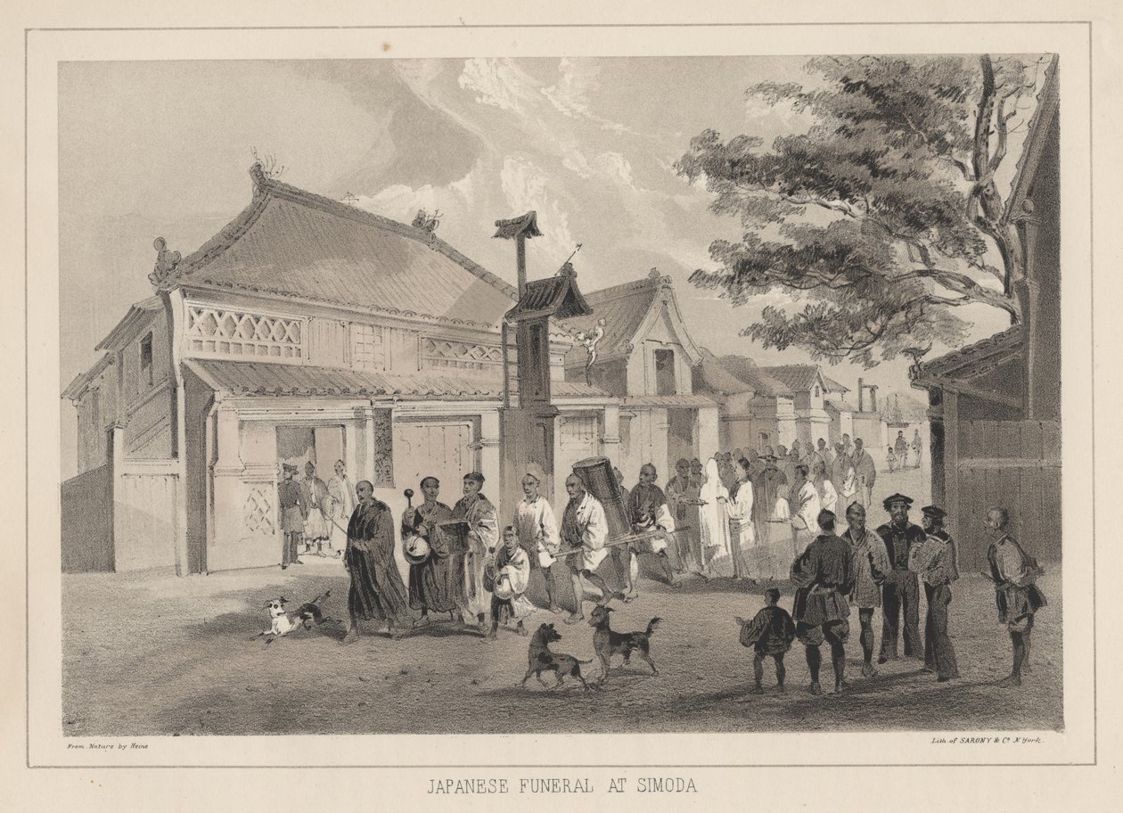 Japanese Funeral at Simoda by Wilhelm Joseph Heine
