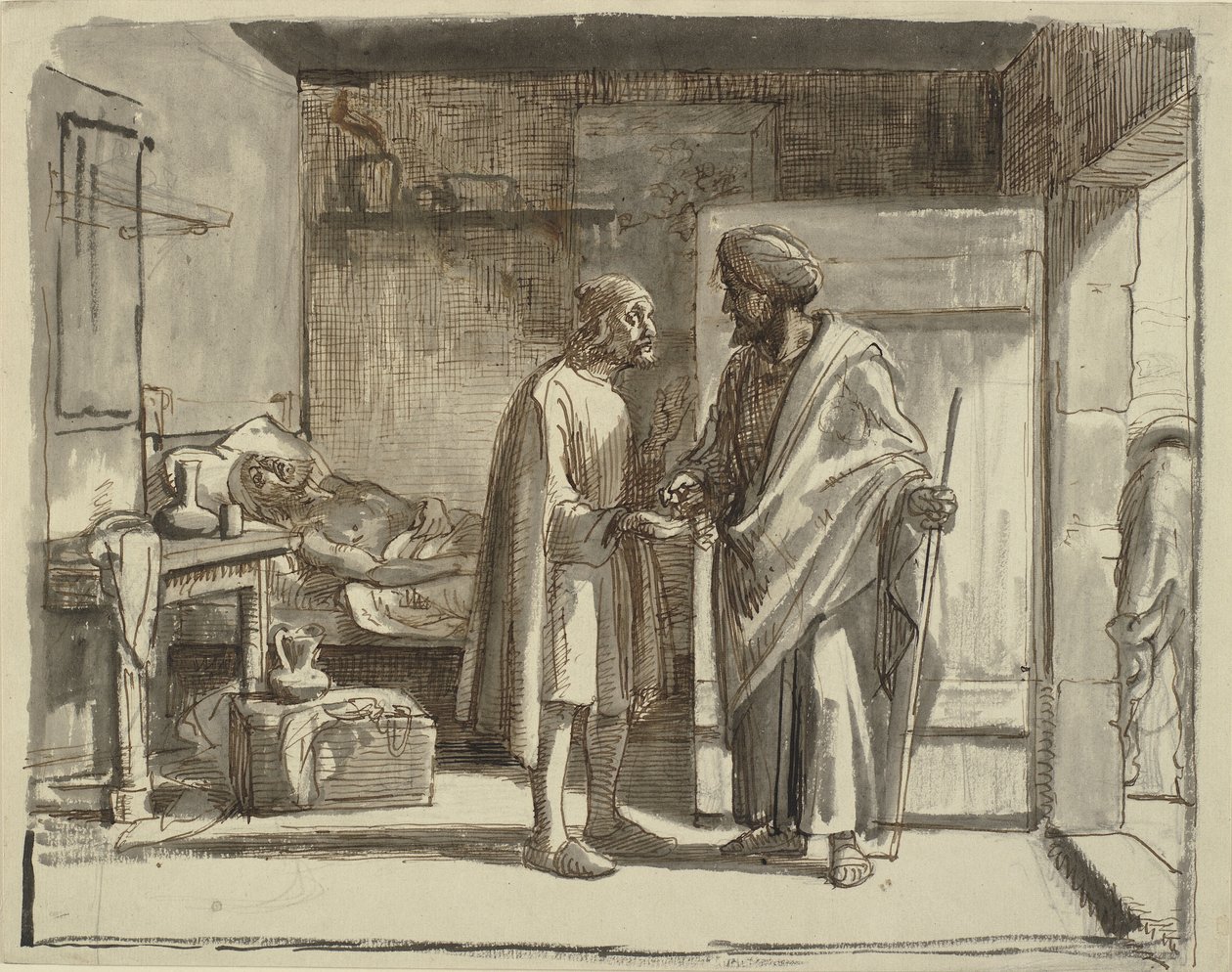 The Good Samaritan Pays the Innkeeper by Wilhelm Marstrand