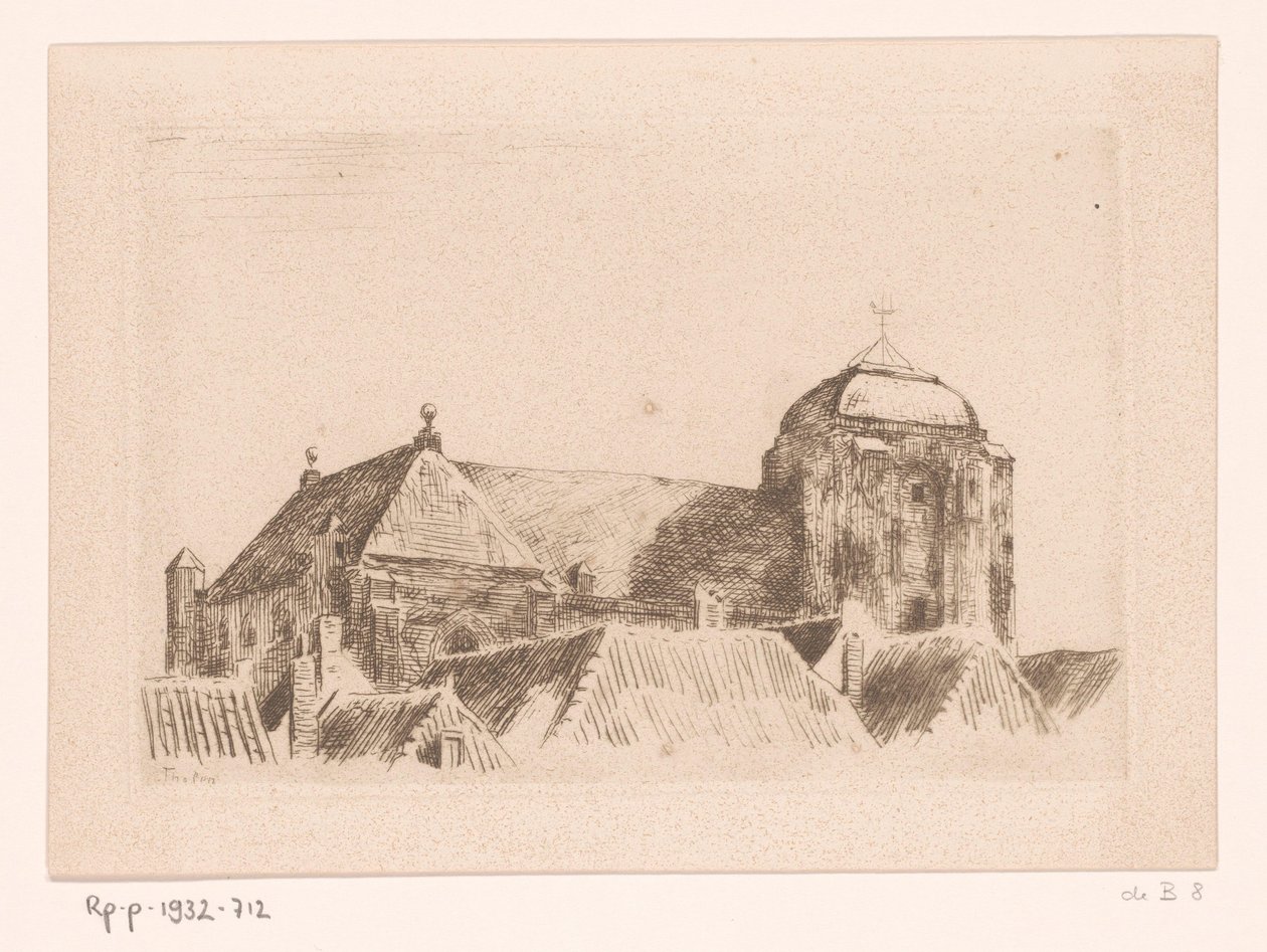 View of the Great Church in Veere (Ship on Tower, Veere)