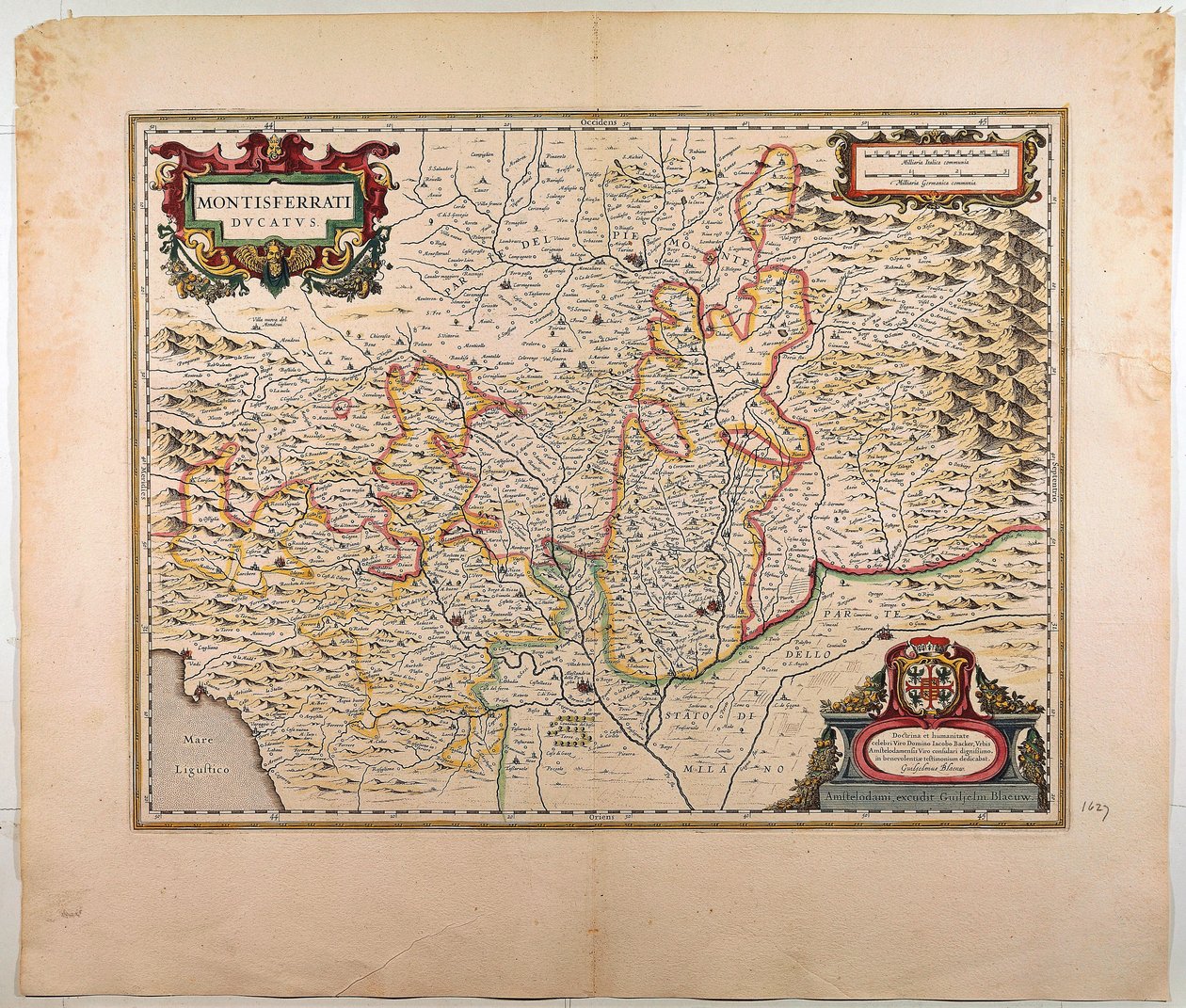 The Duchy of Monferrato, Map by Willem Blaeu