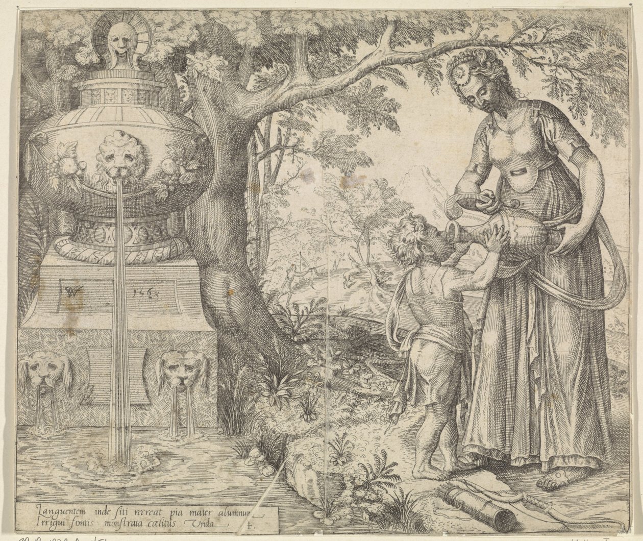 Hagar Gives Water to Ishmael (History of Hagar and Ishmael)