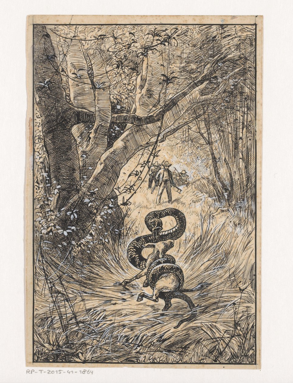 Snake Strangling a Goat by Willem Wenckebach